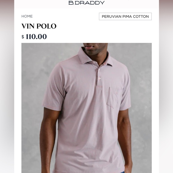 B. Draddy | Shirts | B Draddy Vin Polo Shirt With Deepdale Golf Club ...